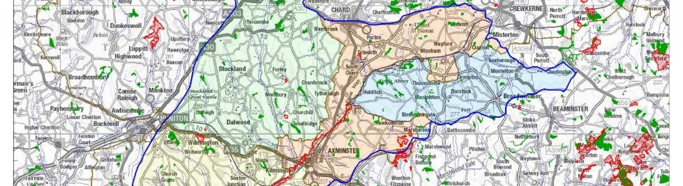 triple-axe-map - Blackdown Hills National Landscape